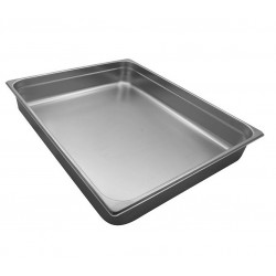 GN 2/1 stainless steel container for commercial ovens - 65mm