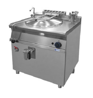 Boiling pan for cooking large quantities